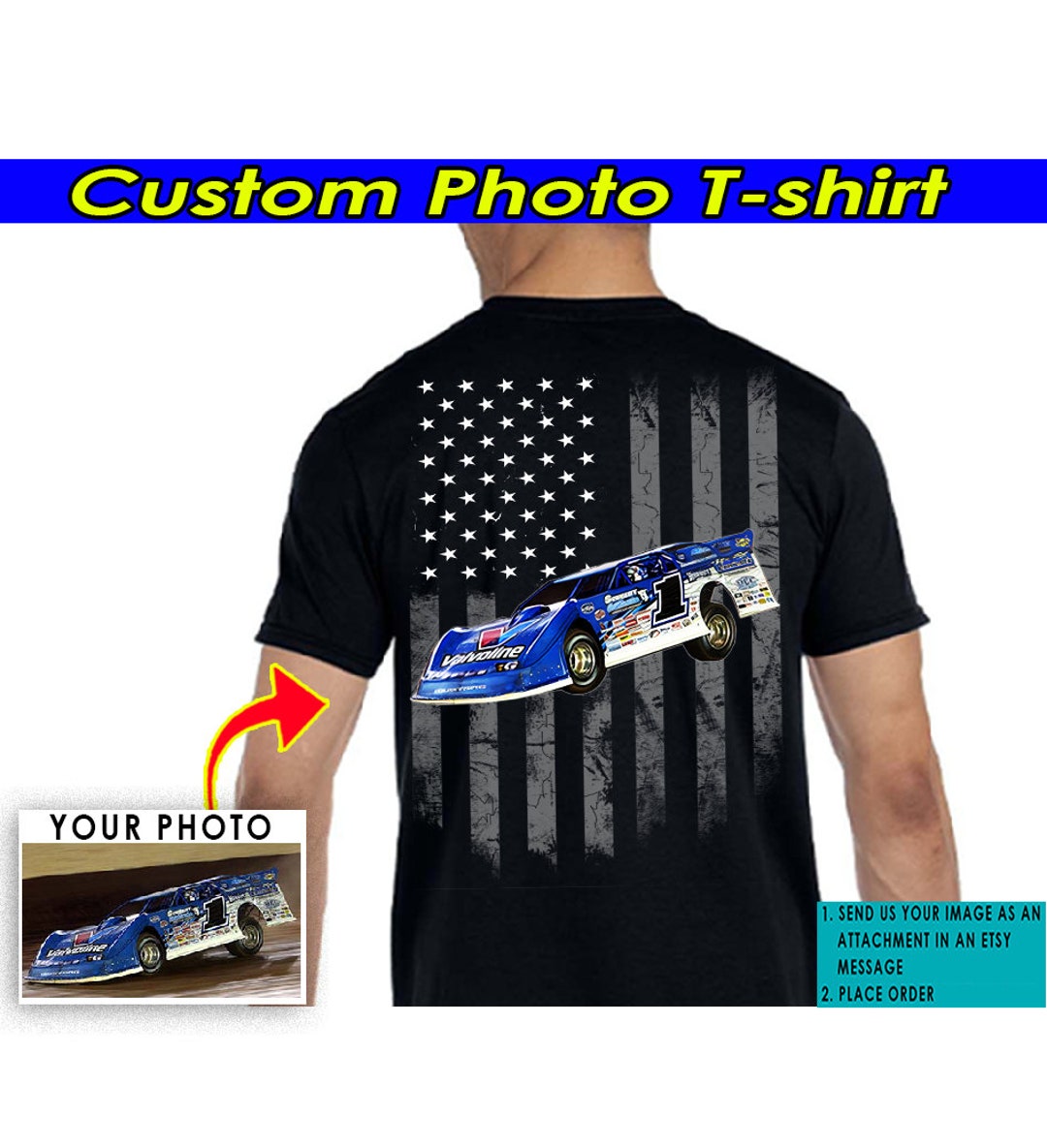 Street Stock Dirt Track Racing Car Personalized Photo T-shirts, Late ...