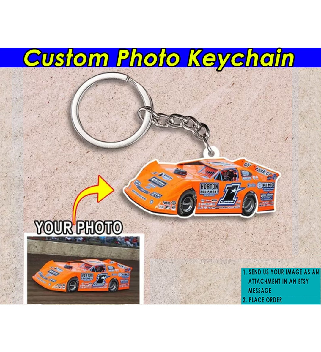 Late Models Car Personalized Photo Keychains, Super Late Models ...
