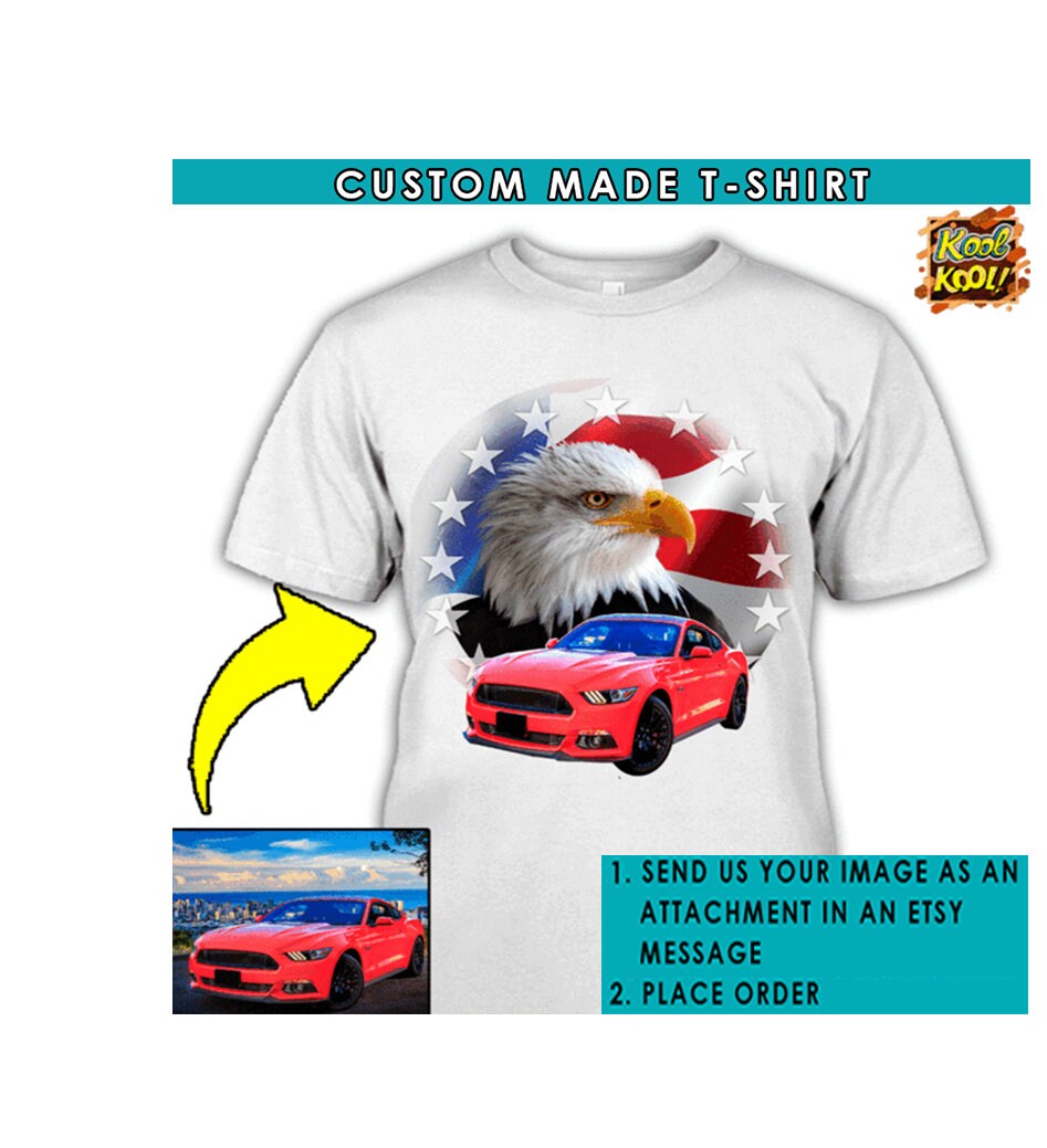 Muscle Cars Personalized Photo T-shirts, Car Guys Gift T-shirt, Gifts ...