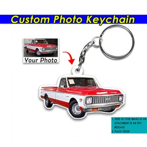 Classic Pickup Truck Personalized Keychains, Gifts for Car Guys, Modern ...