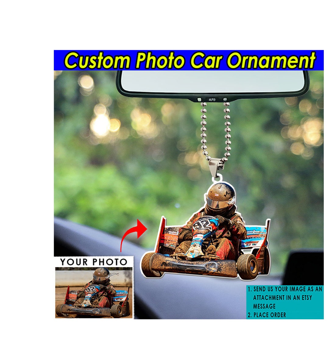 Karting Dirt Track Racing Personalized Car Ornament, Gifts for Dirt ...