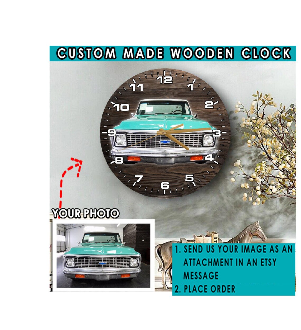 Personalized Drag Racing Wooden Wall Clock Drag Car | Etsy