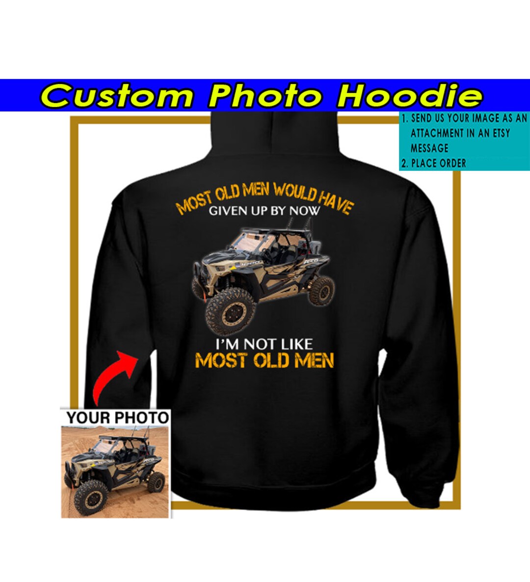 ATV UTV off Road Grandpas Dirt Quad Personalized Hooded Sweatshirt, Mud ...