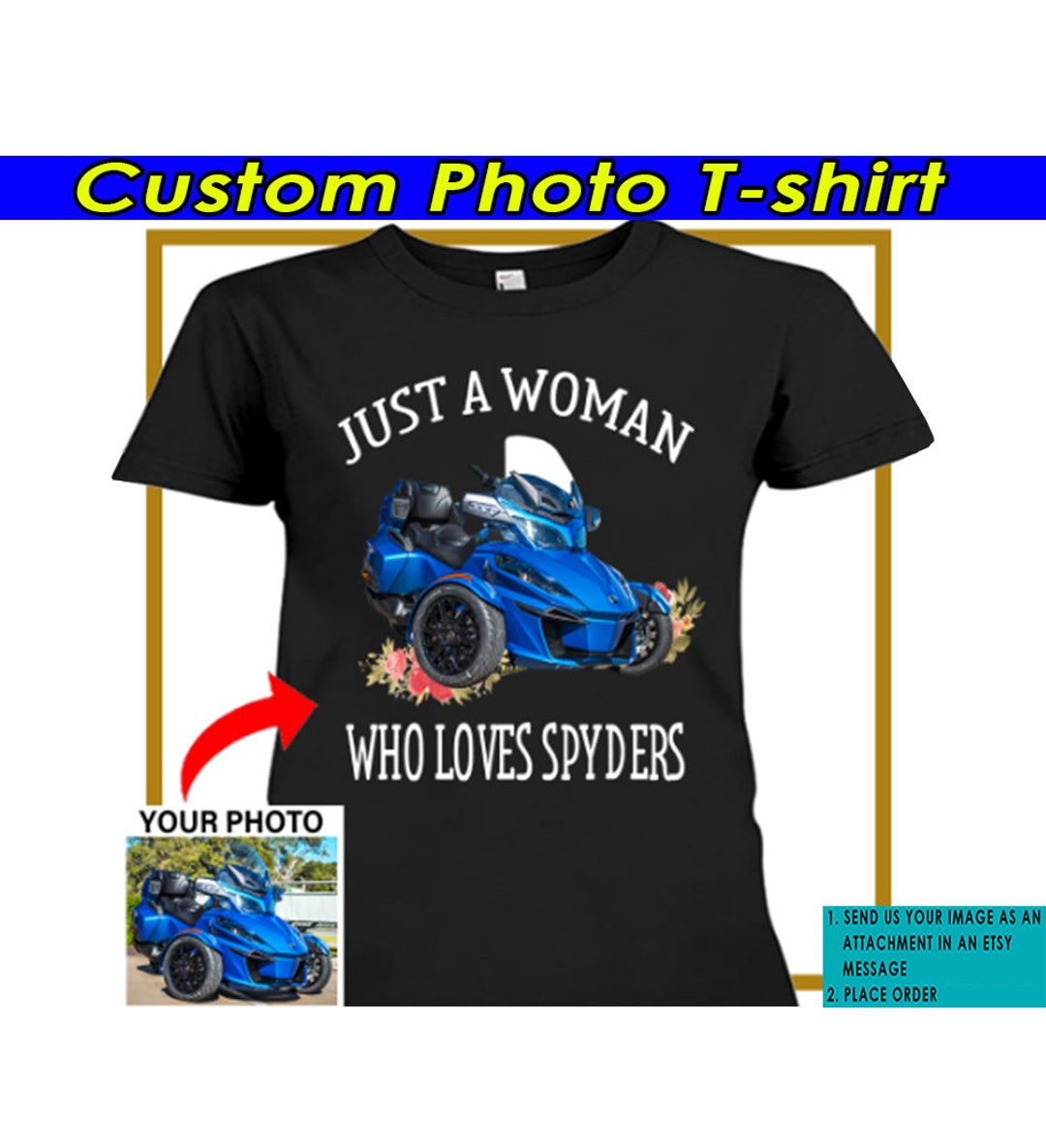 Woman Loves Spyders Motorcycle Personalized T-shirt, Unique Gifts for ...