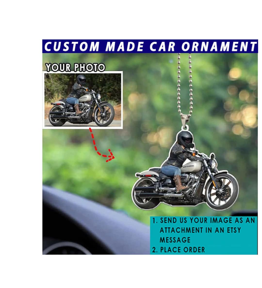 Unique Gifts for Bikers Motorcycle Personalized Car Ornament, Bike ...