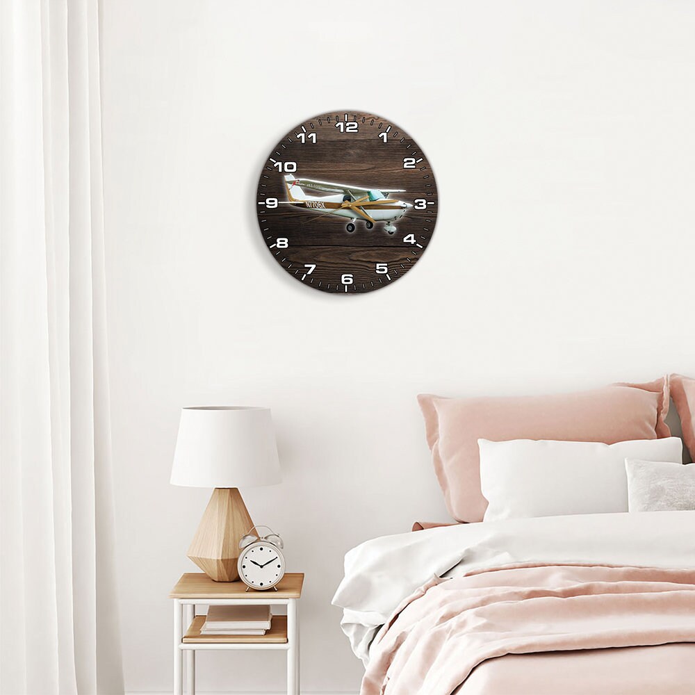 Aircraft Airplane Personalized Wooden Wall Clock, Unique Gifts for ...