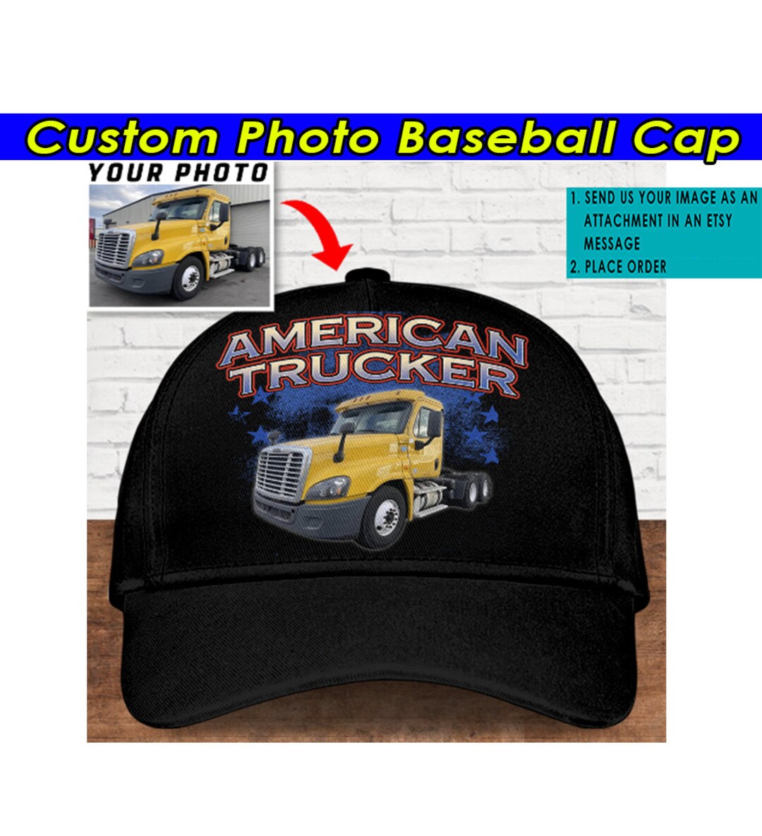 Big Truck Personalized Baseball Classic Cap, Cool Gift for Truckers ...