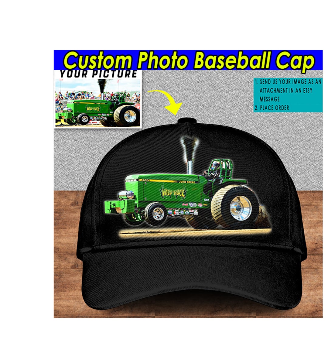 Tractor Pull Truck Pulling Personalized Baseball Classic Cap, Super ...