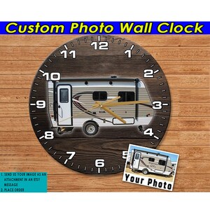 Camper Motorhome RV Travel Trailer Car Personalized Wooden Wall Clock ...
