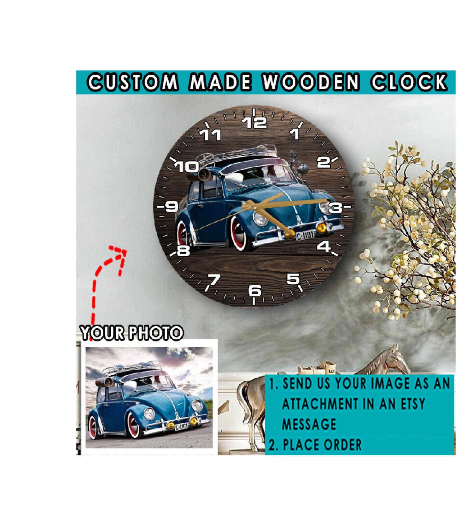 Personalized Drag Racing Wooden Wall Clock Drag Car | Etsy