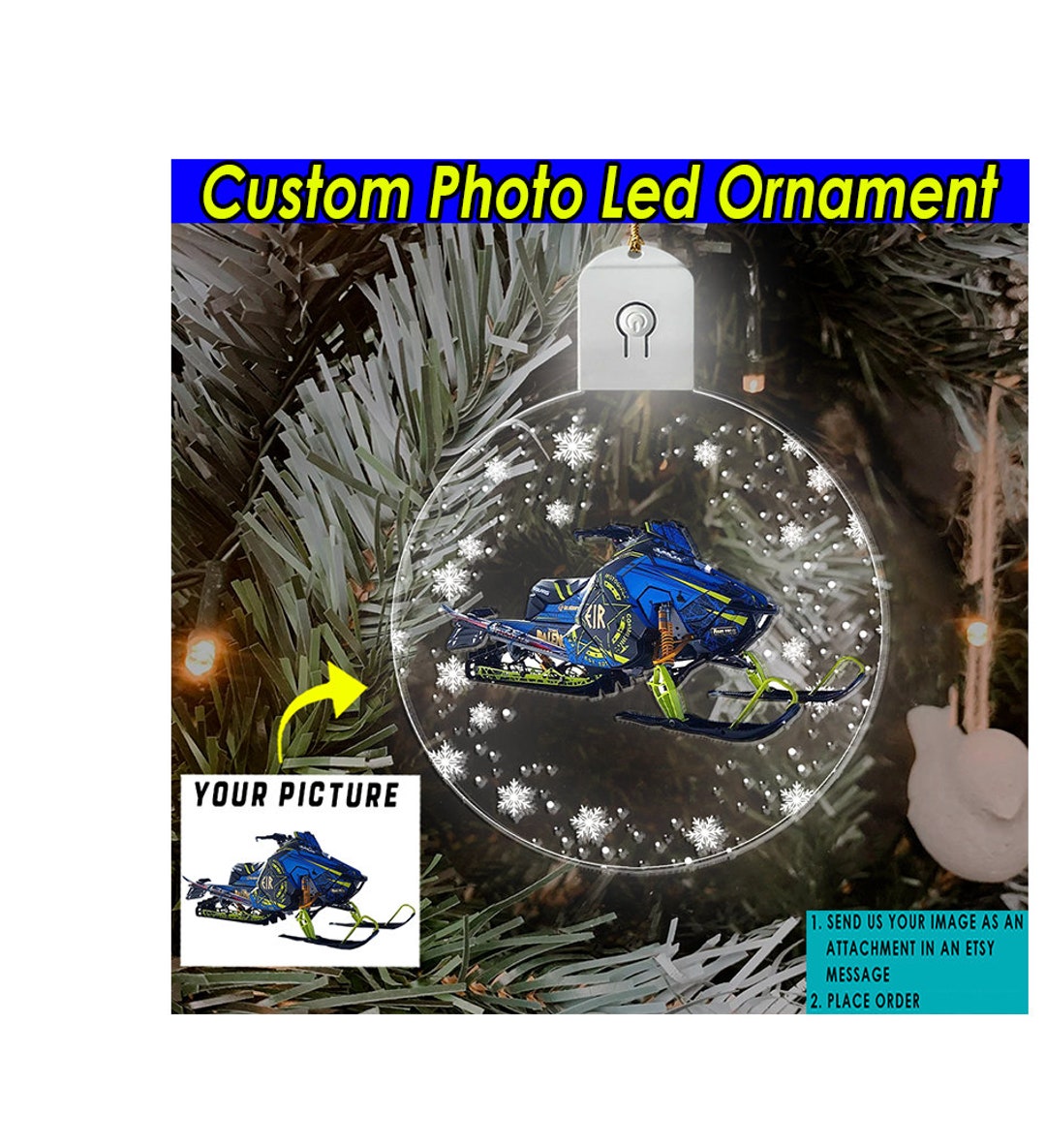 Snowmobile Gifts Motor Sled Personalized Led Acrylic Ornament, Unique ...