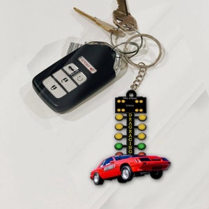 Drag Racing Personalized Keychains, Gift for Drag Racers, V8 Engine Car ...
