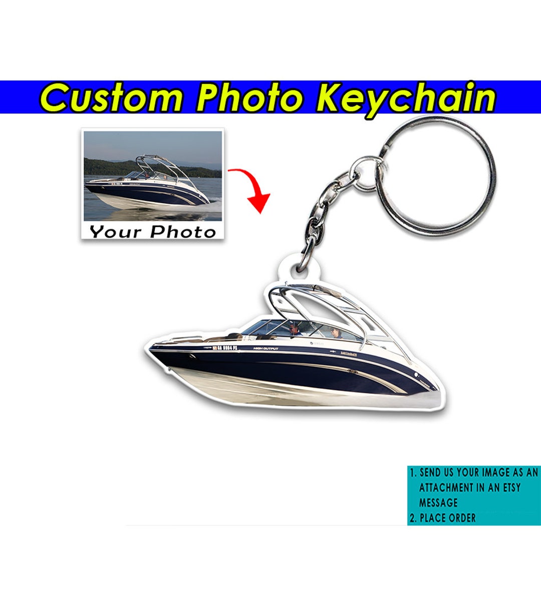 Boating Gift Boat Personalized Keychains, Pontoon Boats, Gift for ...