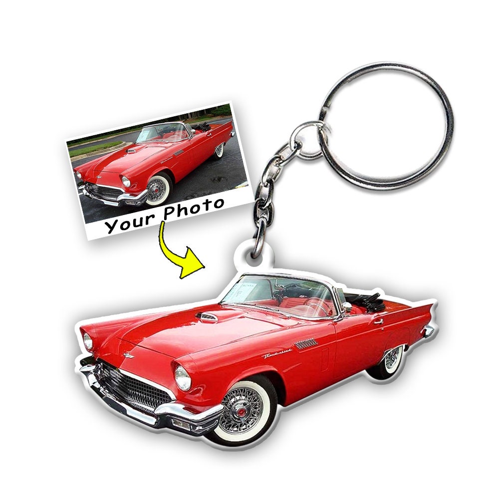 Muscle Car Hot Rod Personalized Photo Keychains, Cool Gift for Car Guys ...