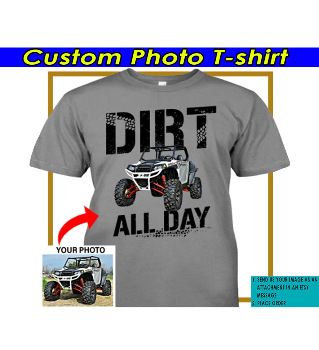UTV ATV Quad off Road Personalized T-shirt, Custom Photo off Road Gifts ...