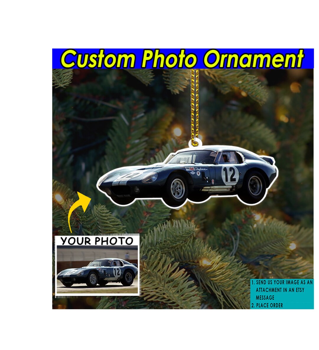 Muscle Car Personalized Ornament, Custom Photo Hot Rod Gifts, Classic ...