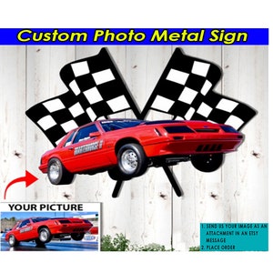 Hot Rod Drag Racing Car Personalized Photo Metal Sign, Unique Gifts for ...