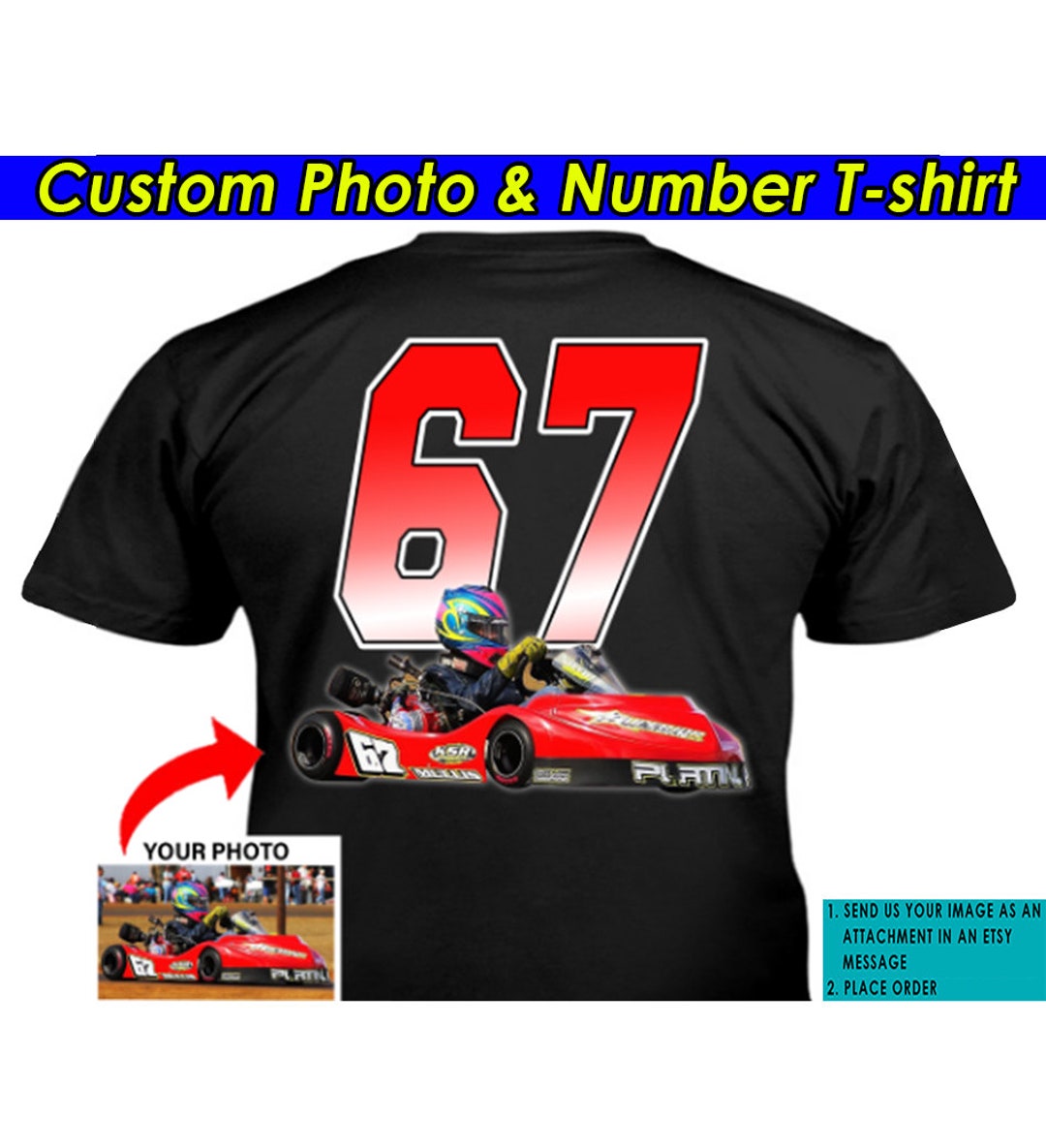 Go Kart Karting Racing Dirt Track Race Personalized Photo & Number T ...