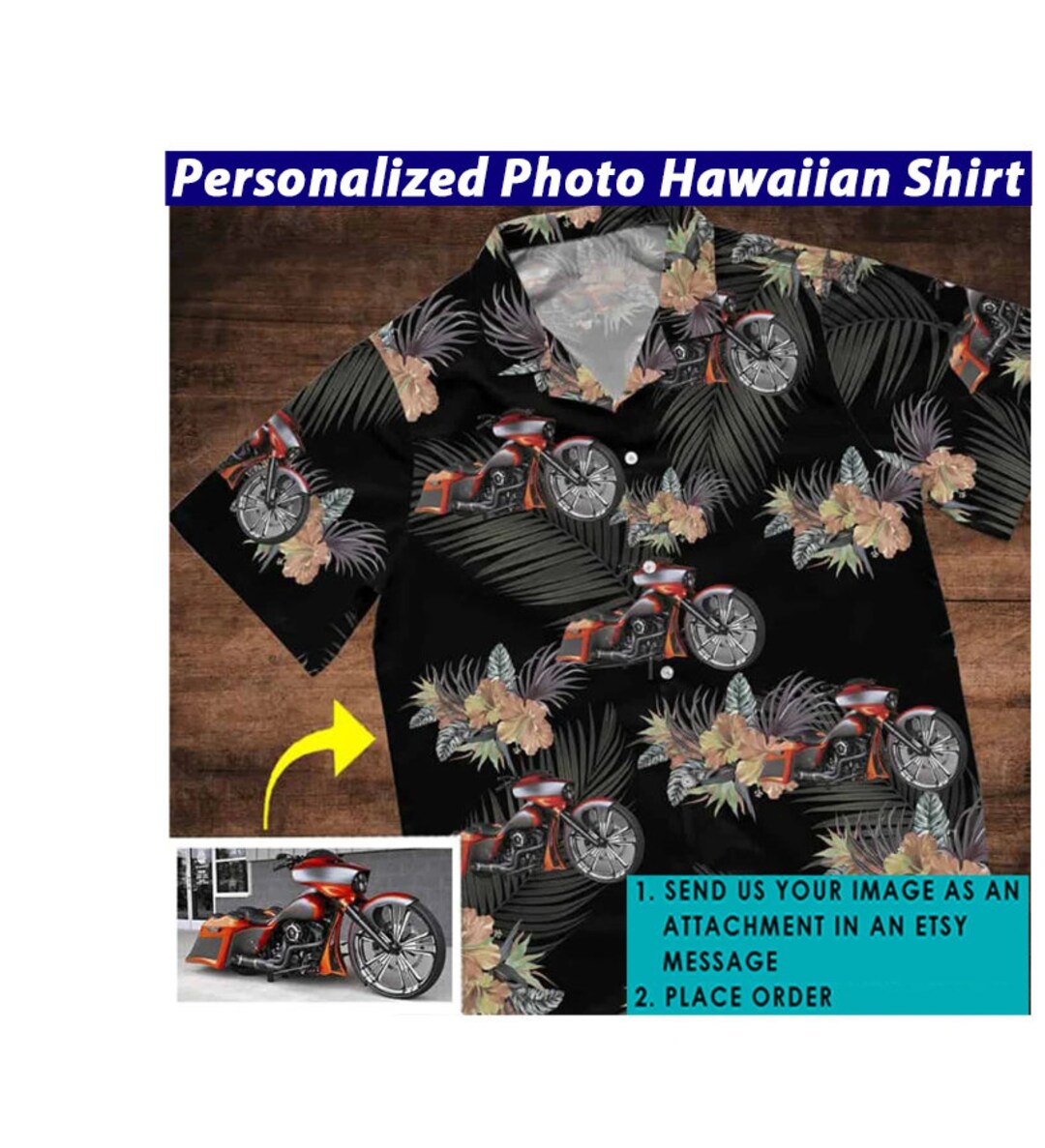 Cool Biker Gifts Custom Motorcycle Personalized Hawaiian Shirt, Unique ...