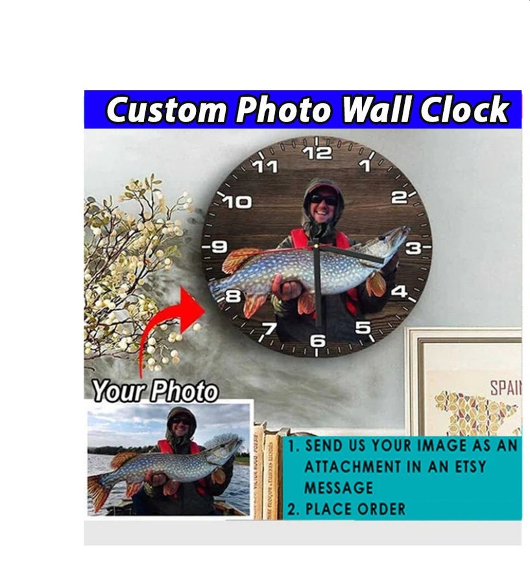 Unique Fisherman Gifts Fishing Personalized Wooden Wall Clock, Gifts ...