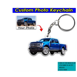Classic Pickup Truck Personalized Keychain, Square Body Keyrings ...