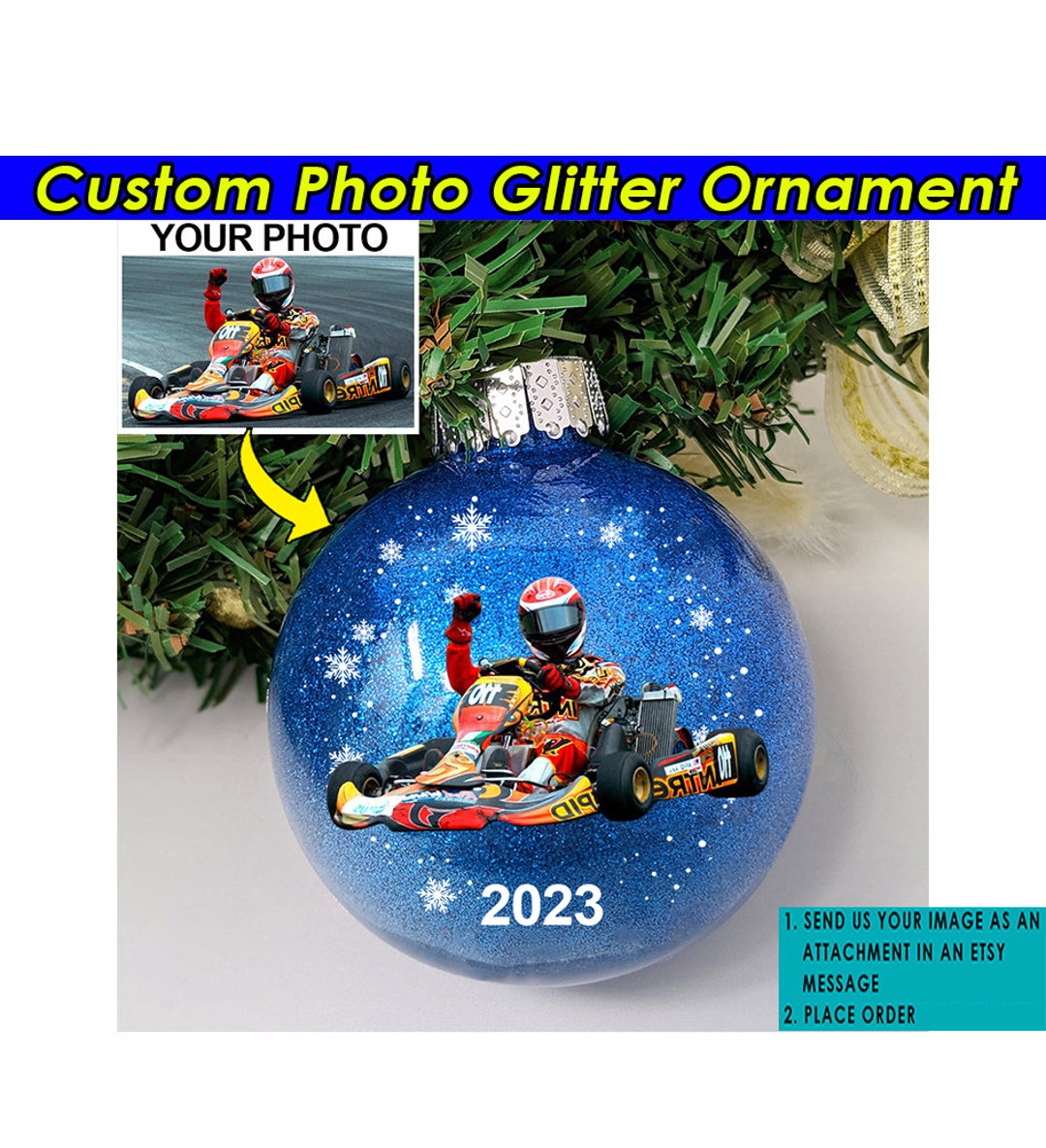 Go Kart Karting Racing Personalized Ornament, Unique Karting Gifts ...