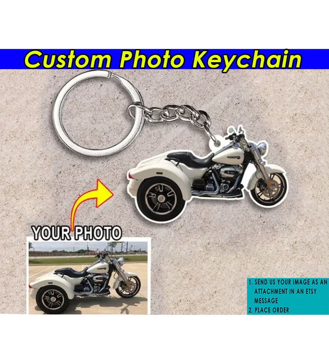Freewheeler Trike Motorcycle Personalized Keychains, Gift for Trike ...