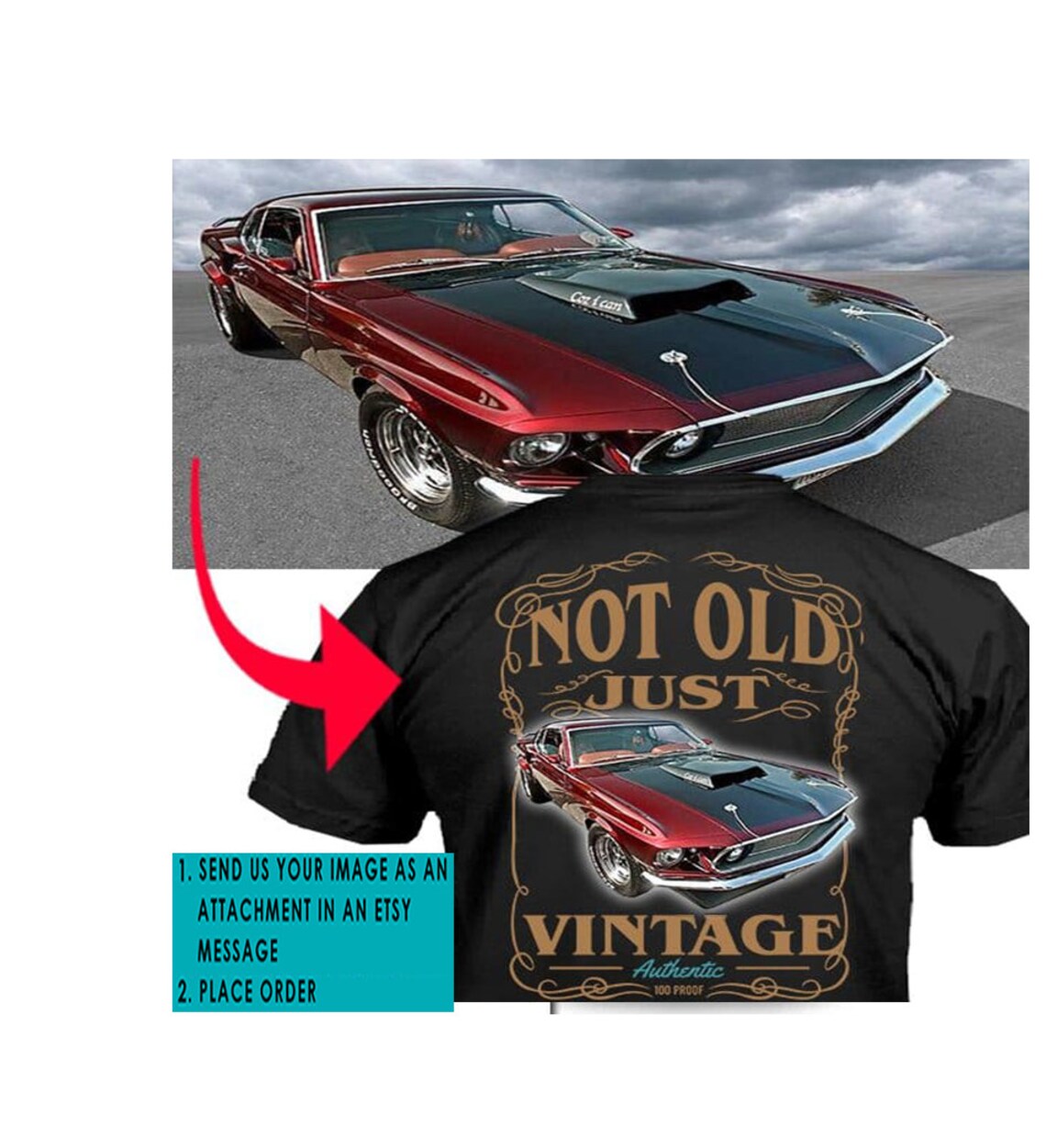 Personalized Photo T-shirt for Vintage Classic Car Hot Rod Owners ...