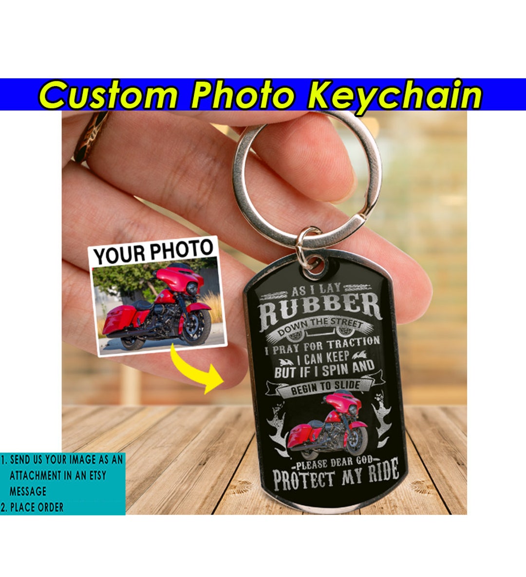 Motorcycle Personalized Keychains, Unique Gifts for Bikers, Motorbike ...