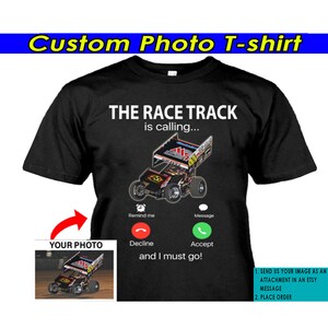 Sprint Car Racing Dirt Track Race Personalized Photo T-shirt, Late ...