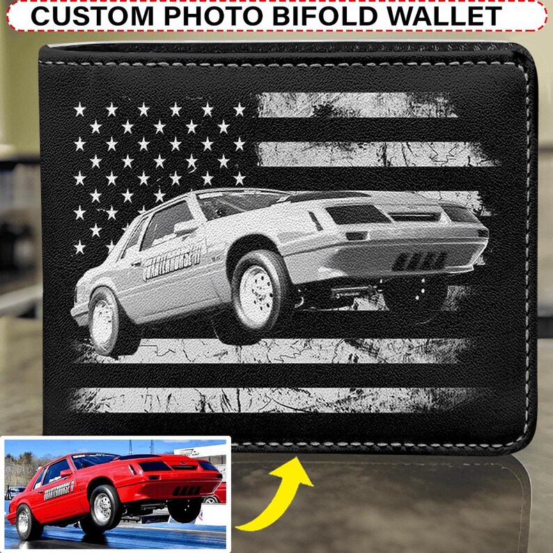 Dirt Track Racing Personalized Leather Men Bifold Wallet, Custom Dirt ...