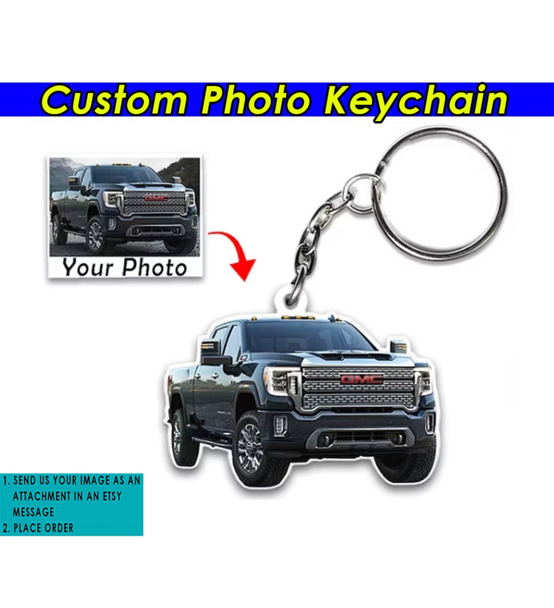 Modern Pickup Truck Personalized Keychains, Gifts for Car Guys, Mud ...