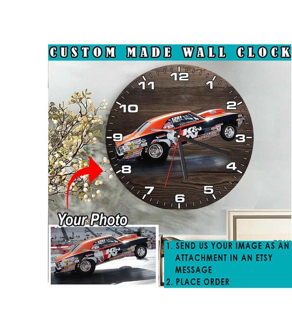 Personalized Drag Racing Wooden Wall Clock Drag Car | Etsy