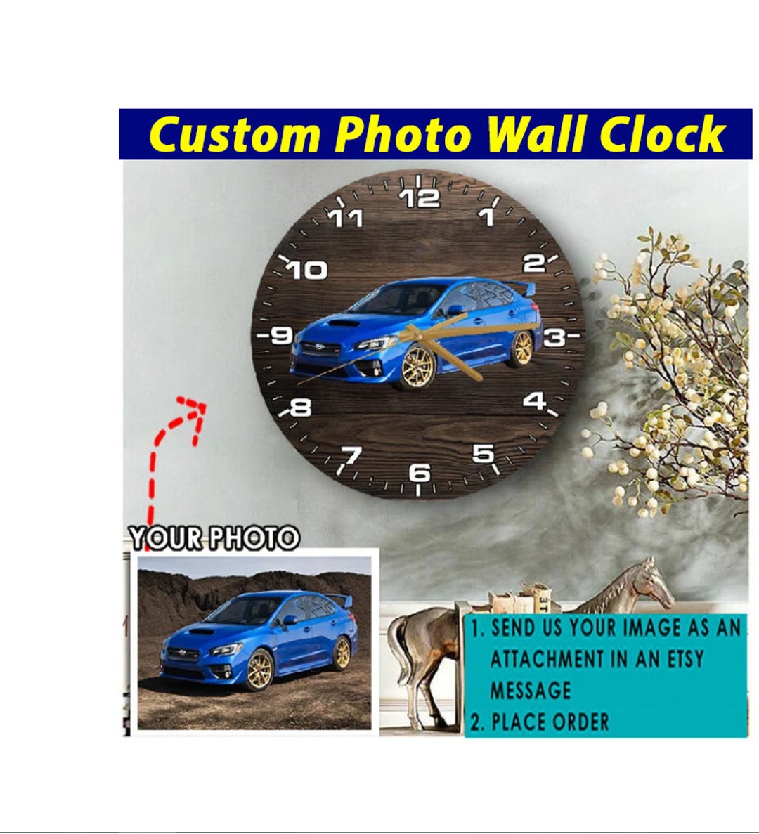 Japanese Car Lovers JDM Car Personalized Wooden Wall Clock, Cool Gifts ...