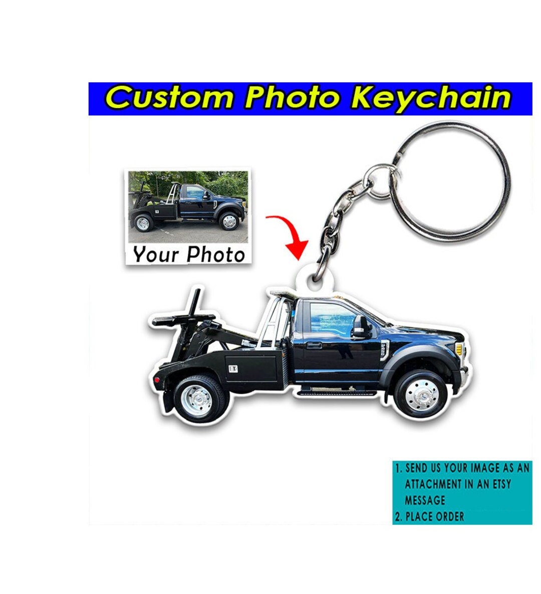 Wrecker Tow Truck Personalized Keychains, Breakdown Truck, Recovery ...