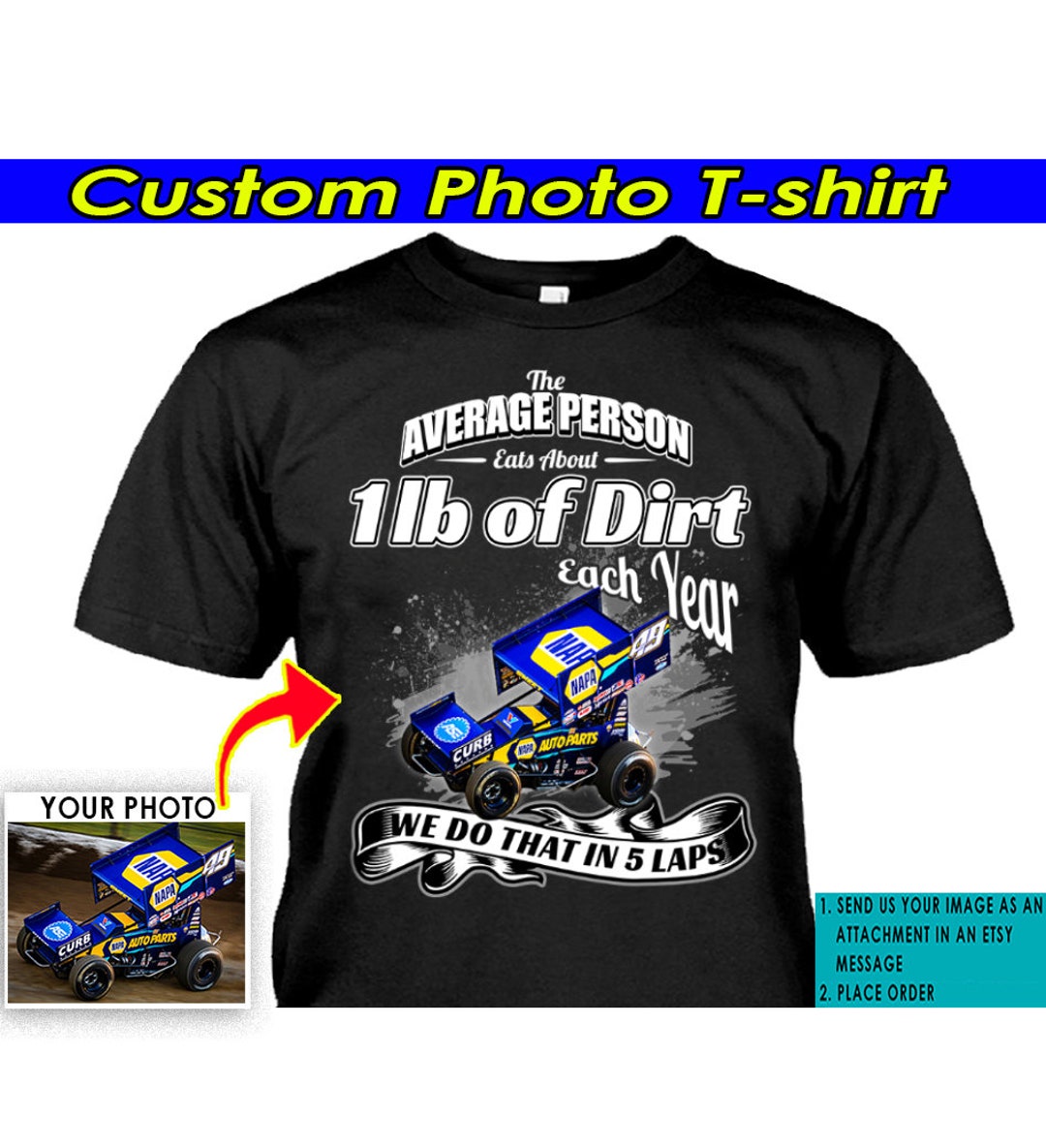 Sprint Car Racing Dirt Track Race Personalized Photo T-shirt, Unique ...