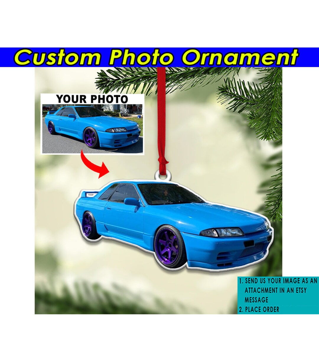 JDM Drifting Drift Car Personalized Ornament, Gift for Car Guys, Modern ...