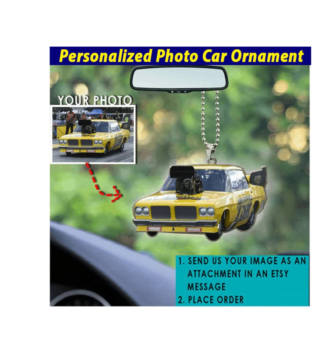 Drag Racing Personalized Car Ornament, Unique Gifts for Drag Racers ...