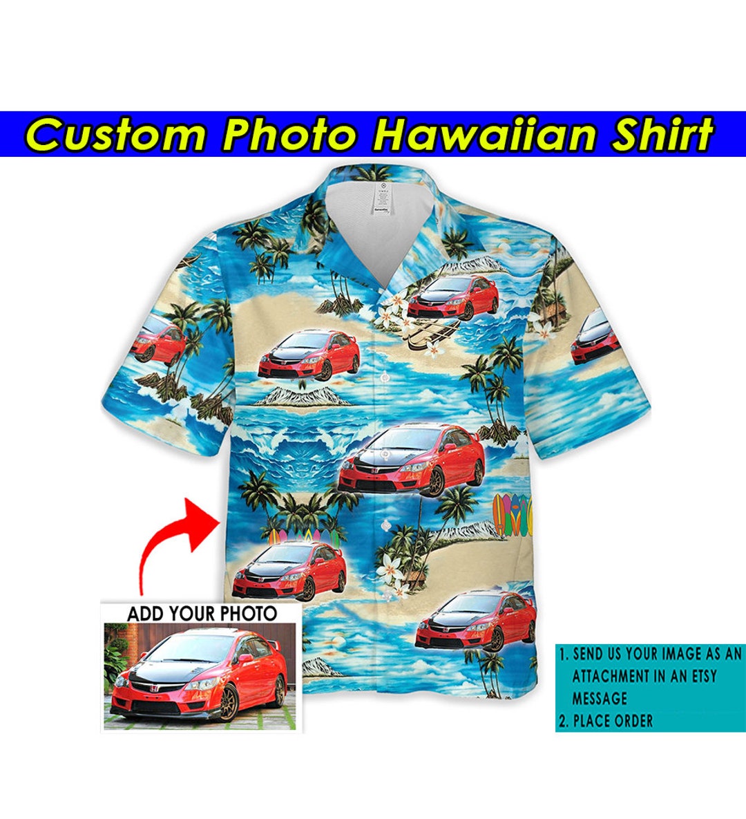 Japanese Car Lovers Gifts JDM Car Personalized Photo Hawaiian Shirt ...