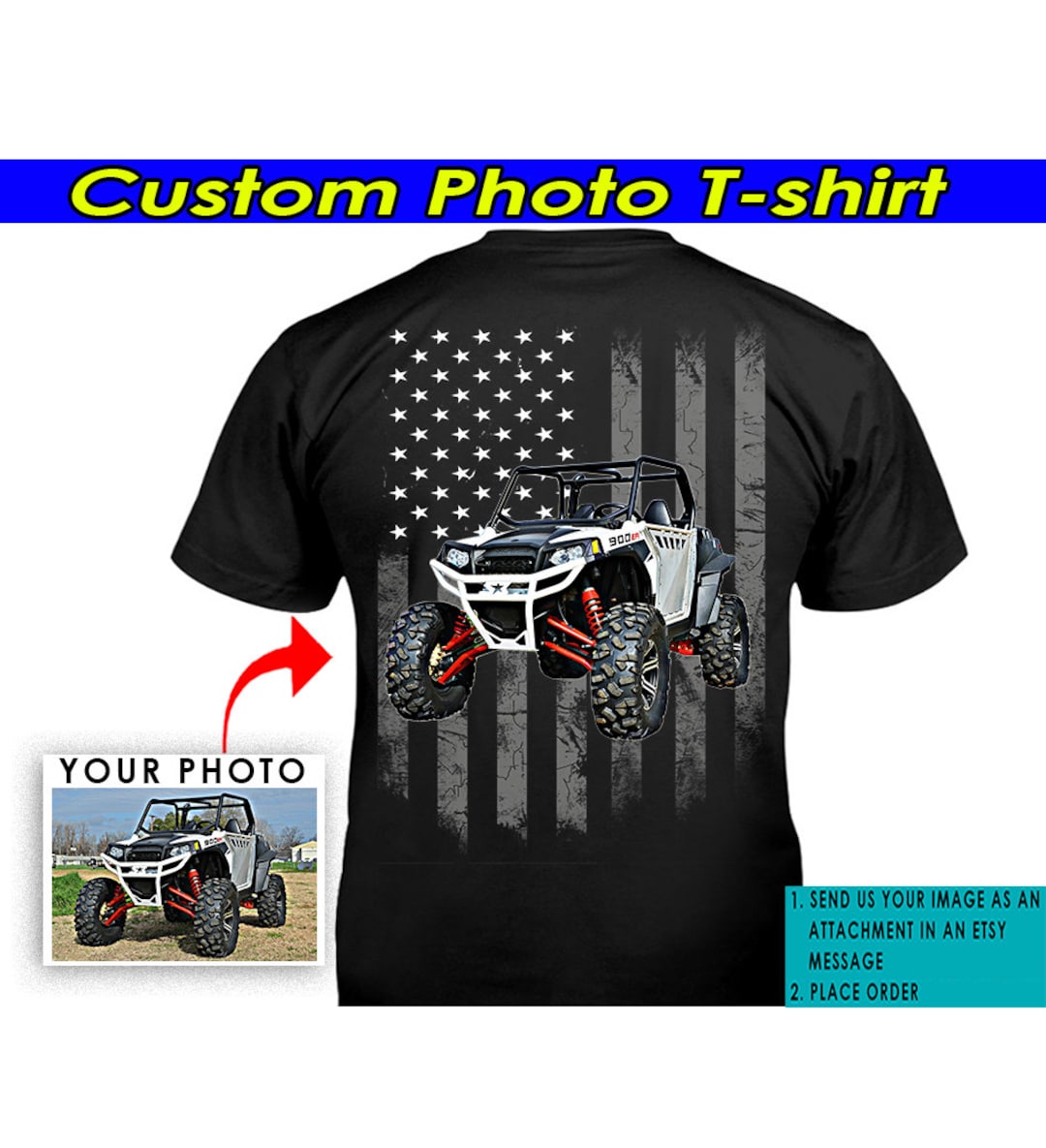 UTV ATV Quad off Road Personalized T-shirt, Custom Photo off Road Gifts ...