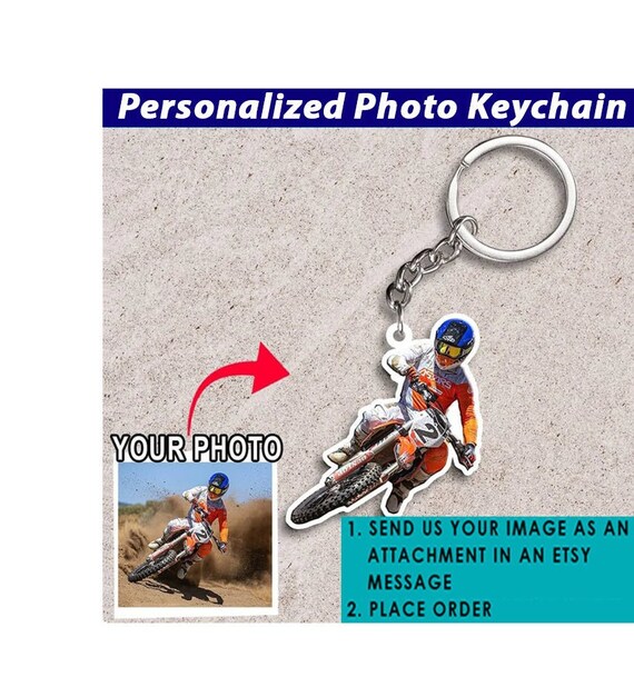Motocross Personalized Keychains Dirt Bike Lovers Unique - Etsy