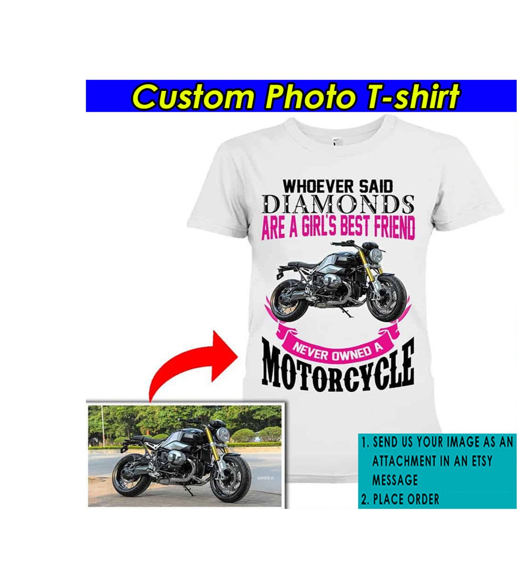Funny Biker Girl Motorcycle Personalized T-shirt, Cool Motorcycle Gifts ...
