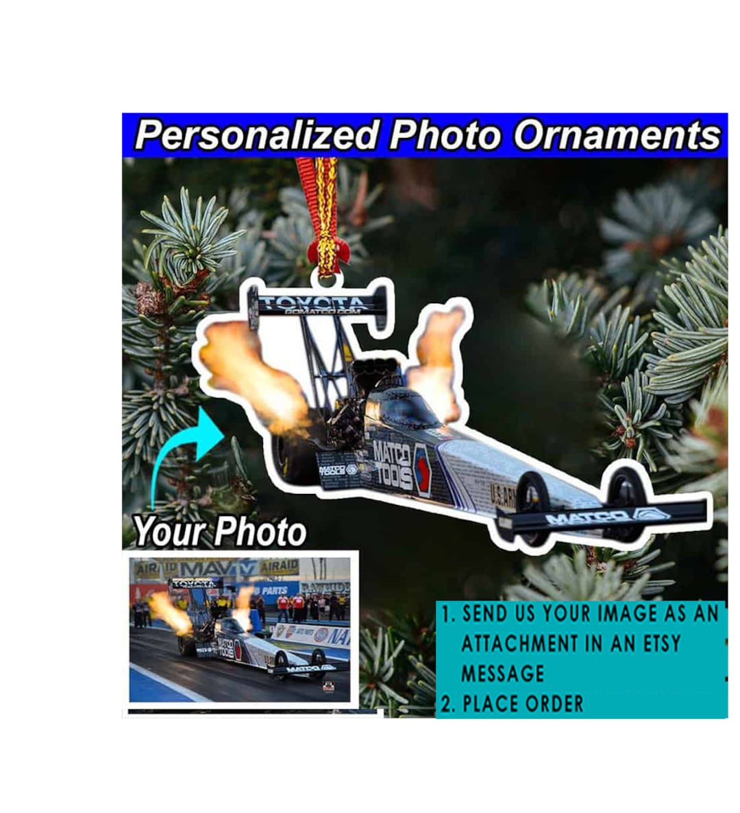 Dragster Drag Racing Personalized Ornament, Cool Gifts for Drag Racers ...