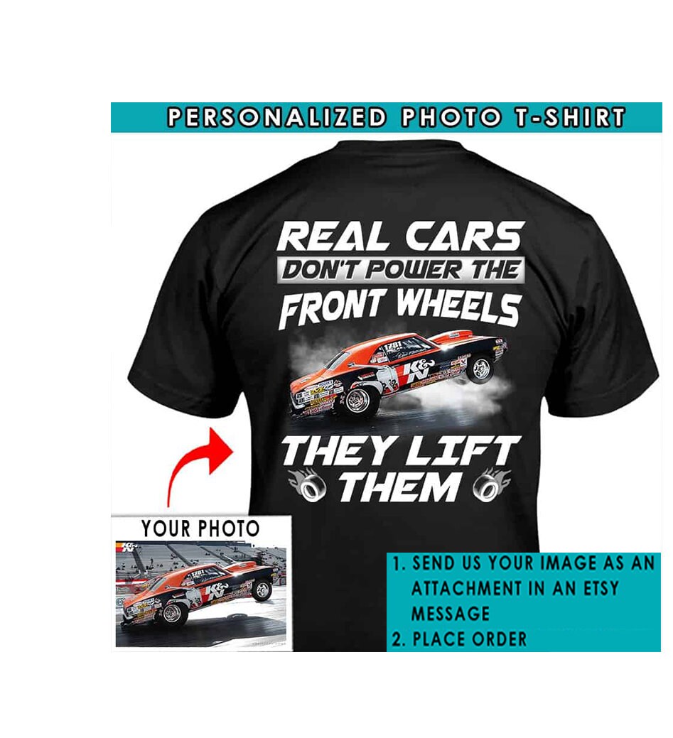 Funny Drag Racing Car Personalized Photo T-shirt Gift for - Etsy