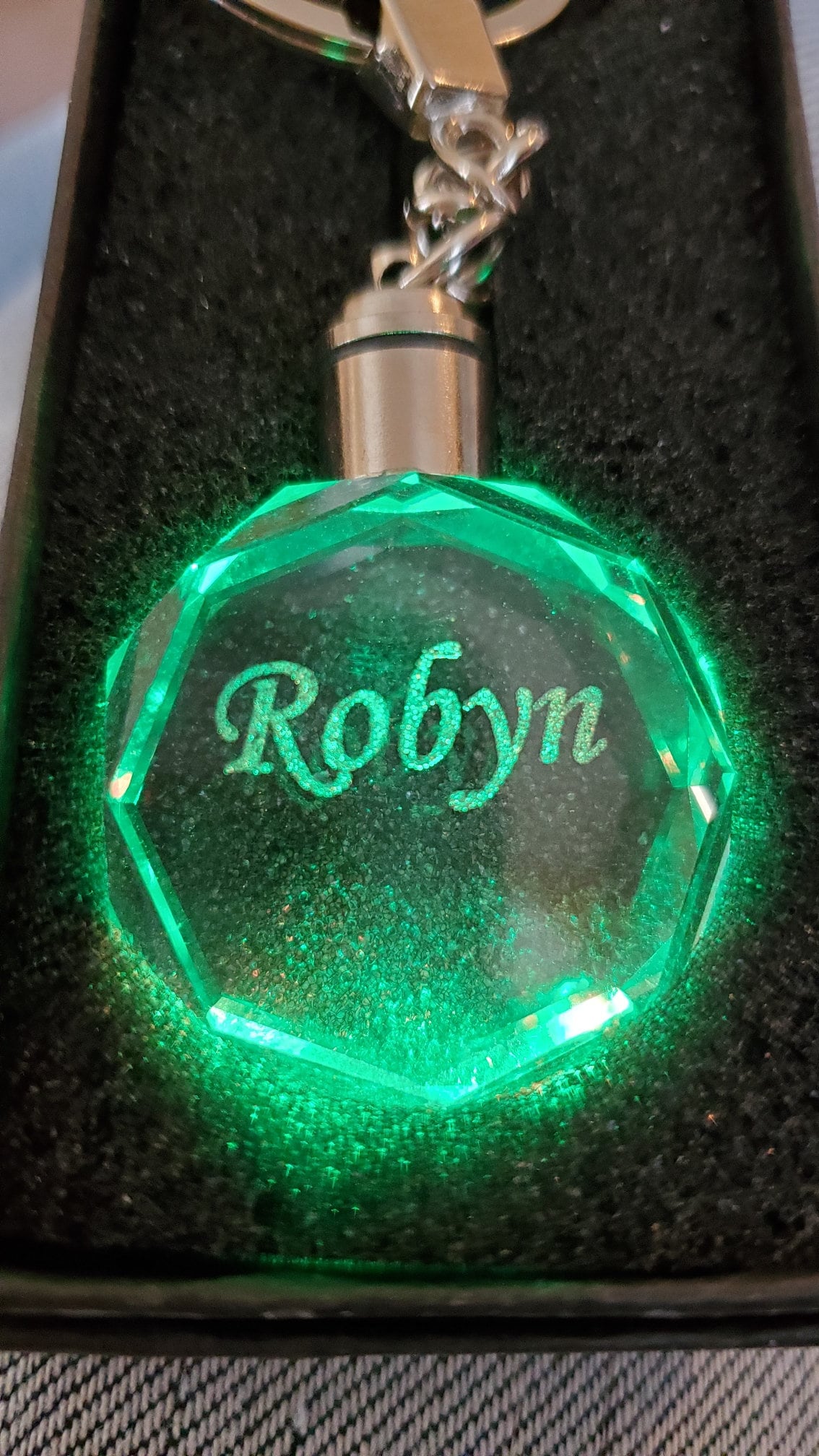 Crystal Laser Engraved Keychain - 1" Diameter - Etsy