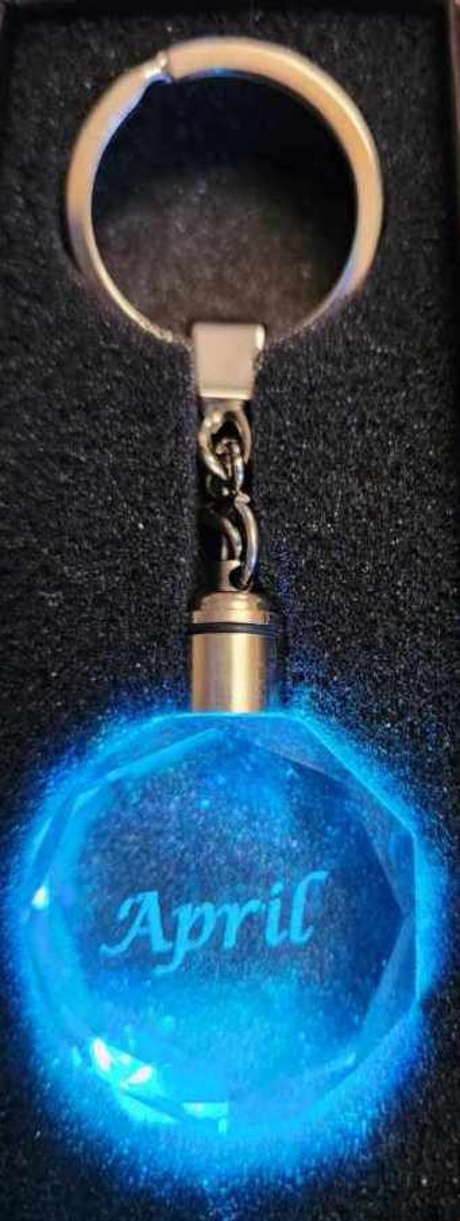 Crystal Laser Engraved Keychain - 1" Diameter - Etsy