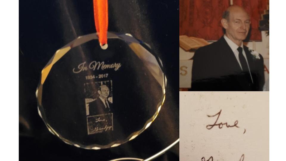 Glass Crystal Laser Engraved, Personalized Photo Ornament With ...