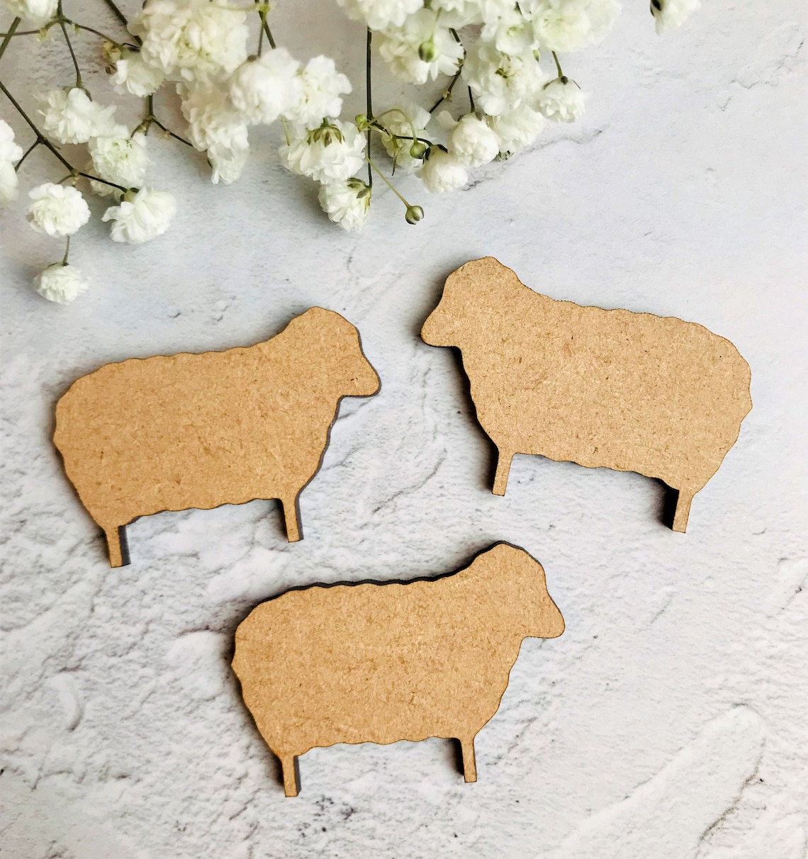 Wooden Sheep Craft Shapes: Farm Nursery Decor, Set of 6 - Etsy