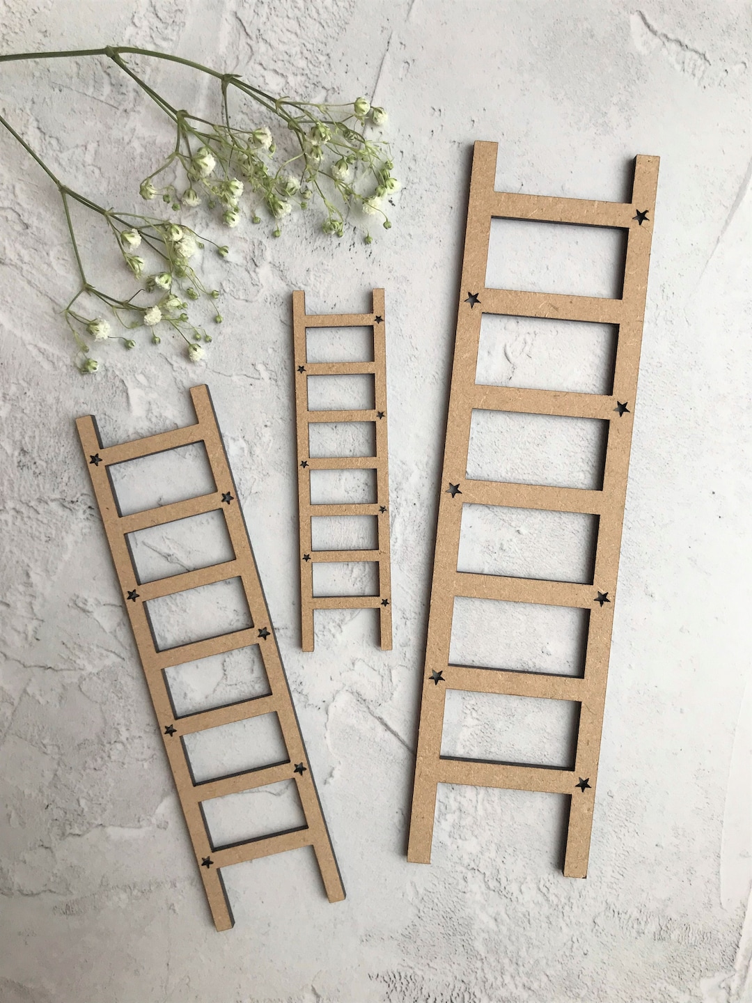Miniature Wooden Fairy Garden Ladder: Dollhouse Accessory - Etsy