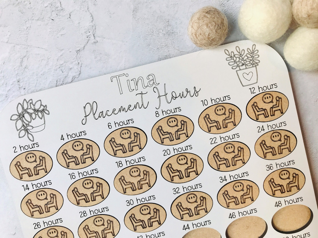 Personalised Counselling Hours Tracker Board: Student Therapist Gift ...